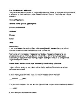 GIT Reference Form- February 2023 | The Gestalt Institute of Toronto
